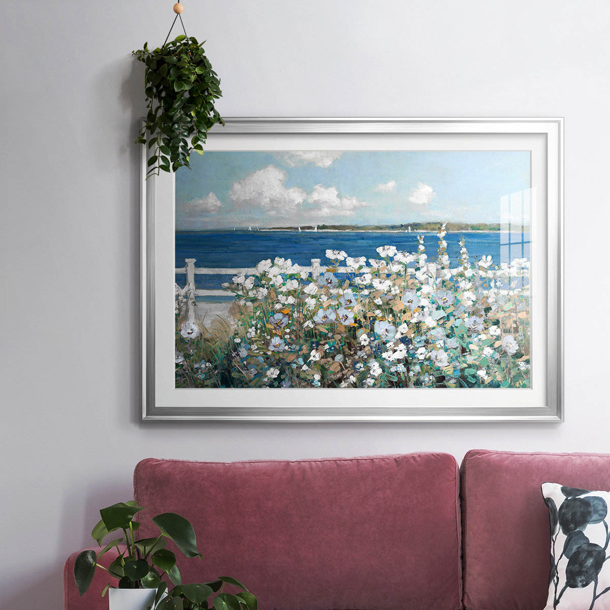 Highland Dunes Bayside Garden-FramedFramed Print W Beveled Matt and Glass - Wayfair Canada